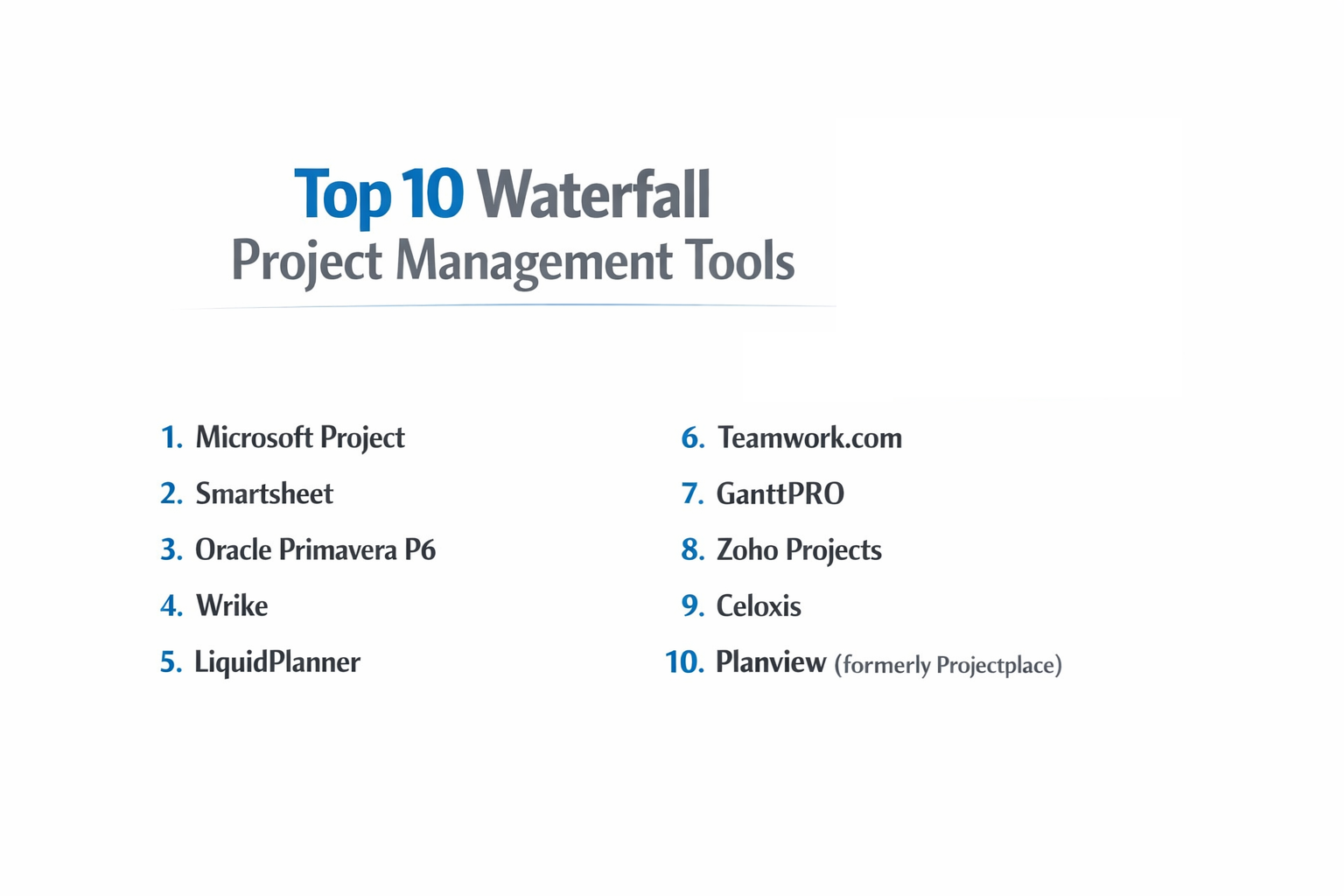 Top 10 Waterfall Project Management Tools: Features, Pros, Cons ...