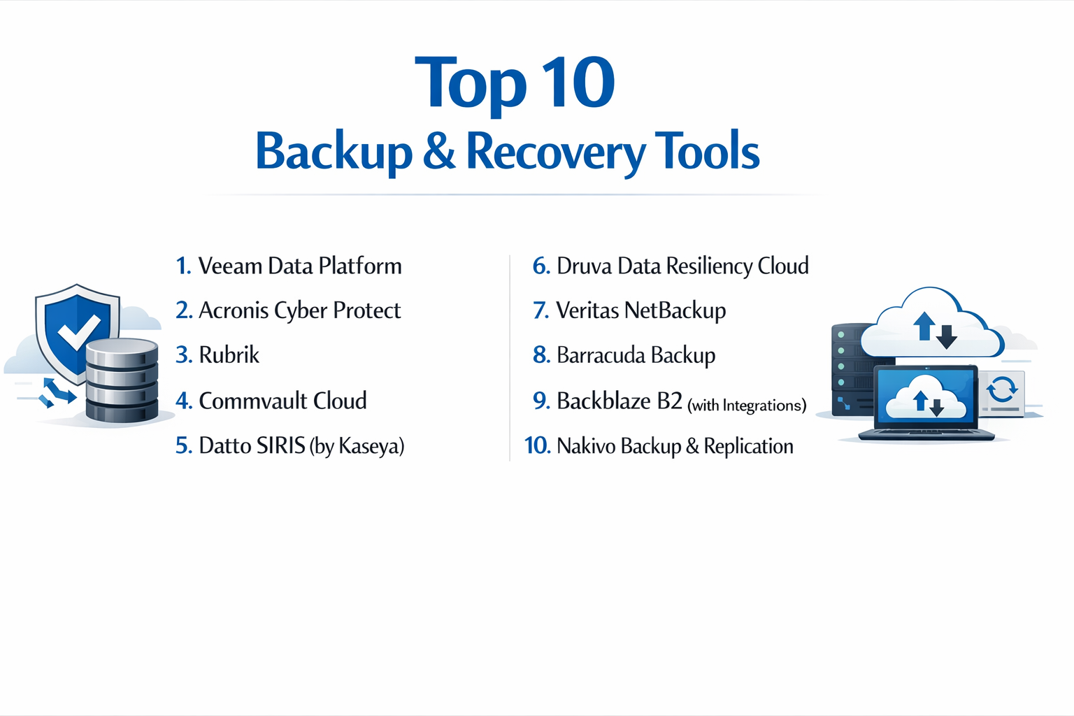 Top 10 Backup & Recovery Tools: Features, Pros, Cons & Comparison - Cotocus