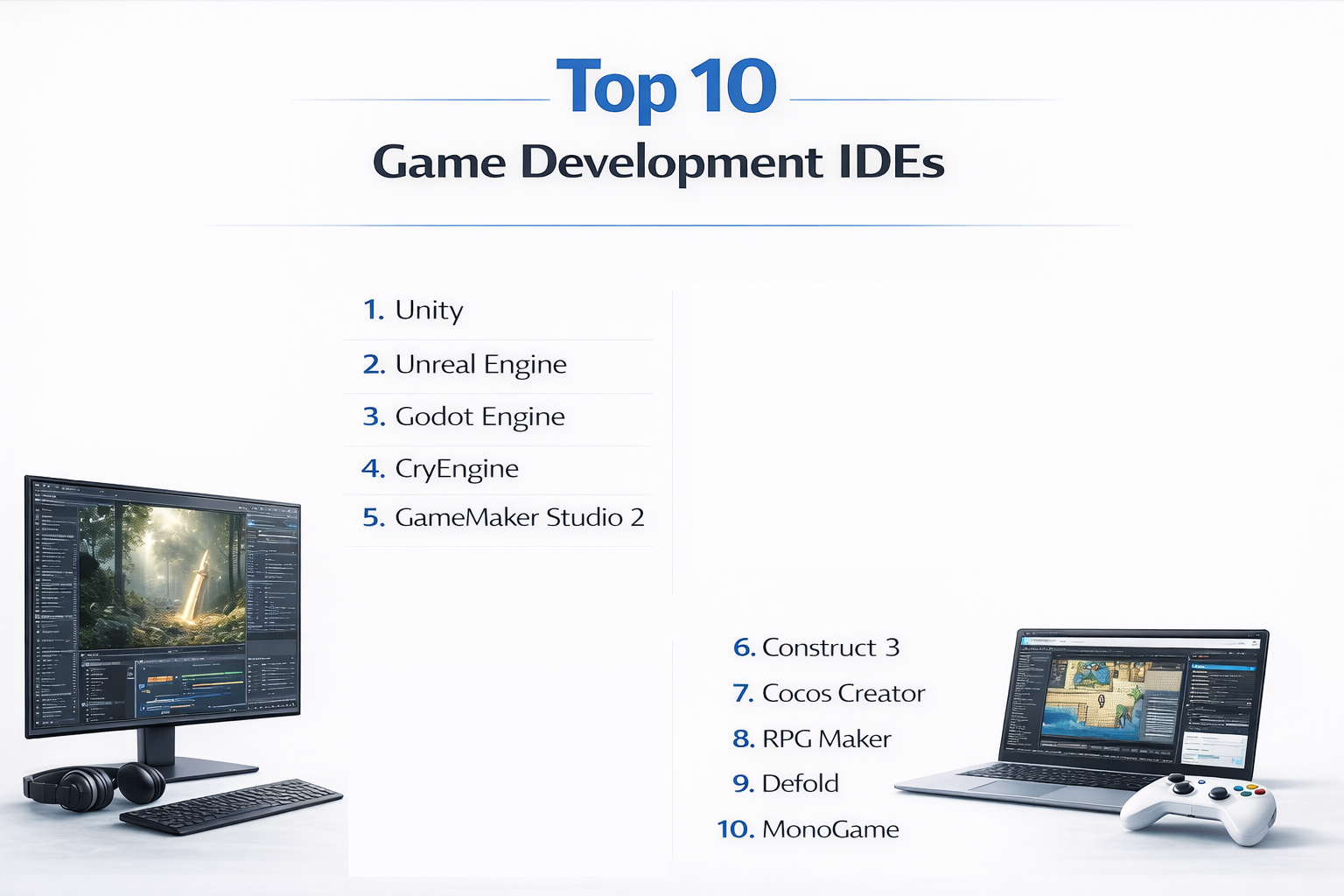 Top 10 Game Development IDEs: Features, Pros, Cons & Comparison - Cotocus