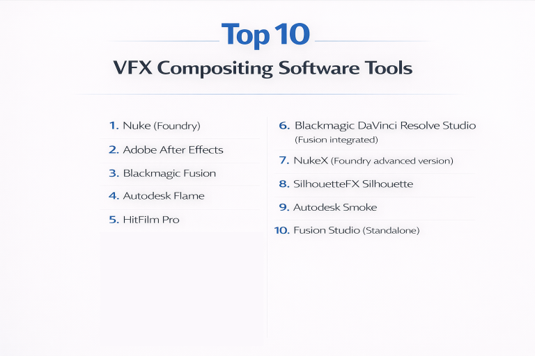 Top 10 VFX Compositing Software: Features, Pros, Cons & Comparison ...