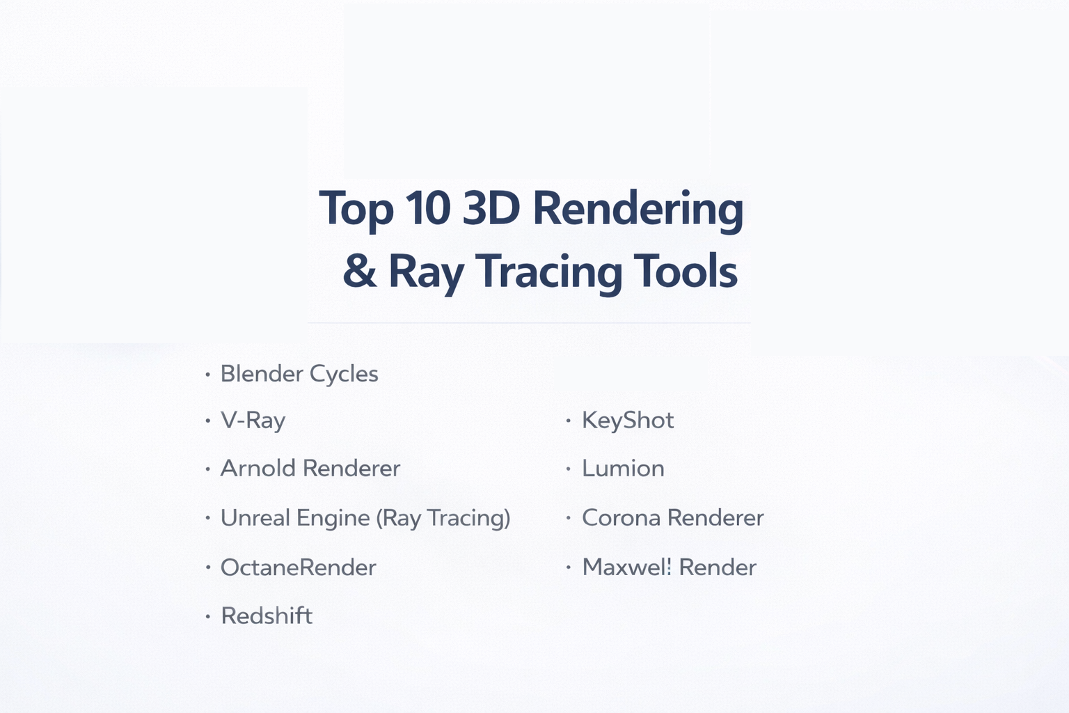 Top 10 3D Rendering & Ray Tracing Tools: Features, Pros, Cons ...