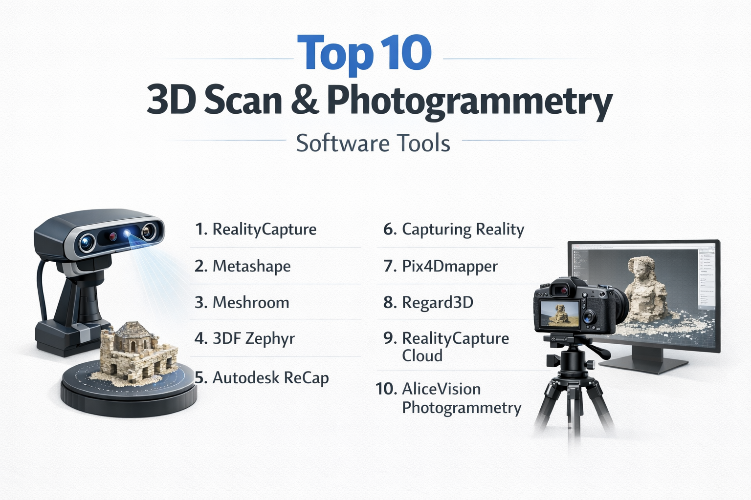 Top 10 3D Scan & Photogrammetry Software: Features, Pros, Cons ...
