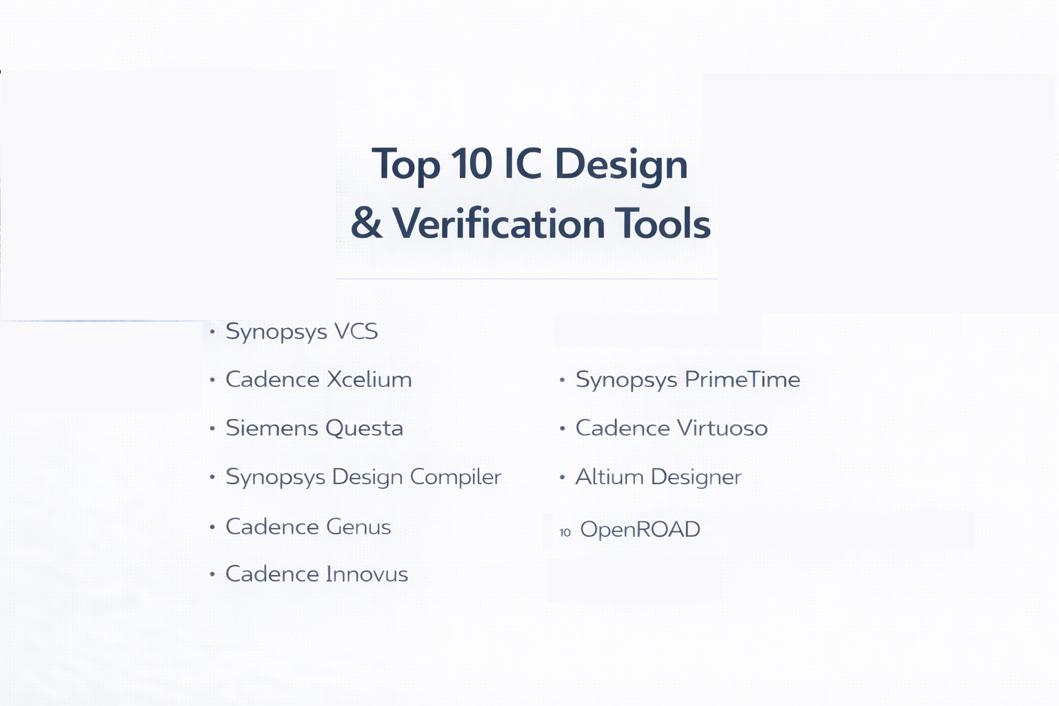 Top 10 IC Design & Verification Tools: Features, Pros, Cons ...