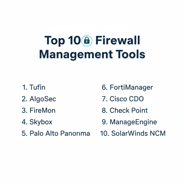 Top 10 Firewall Management Tools: Features, Pros, Cons & Comparison ...