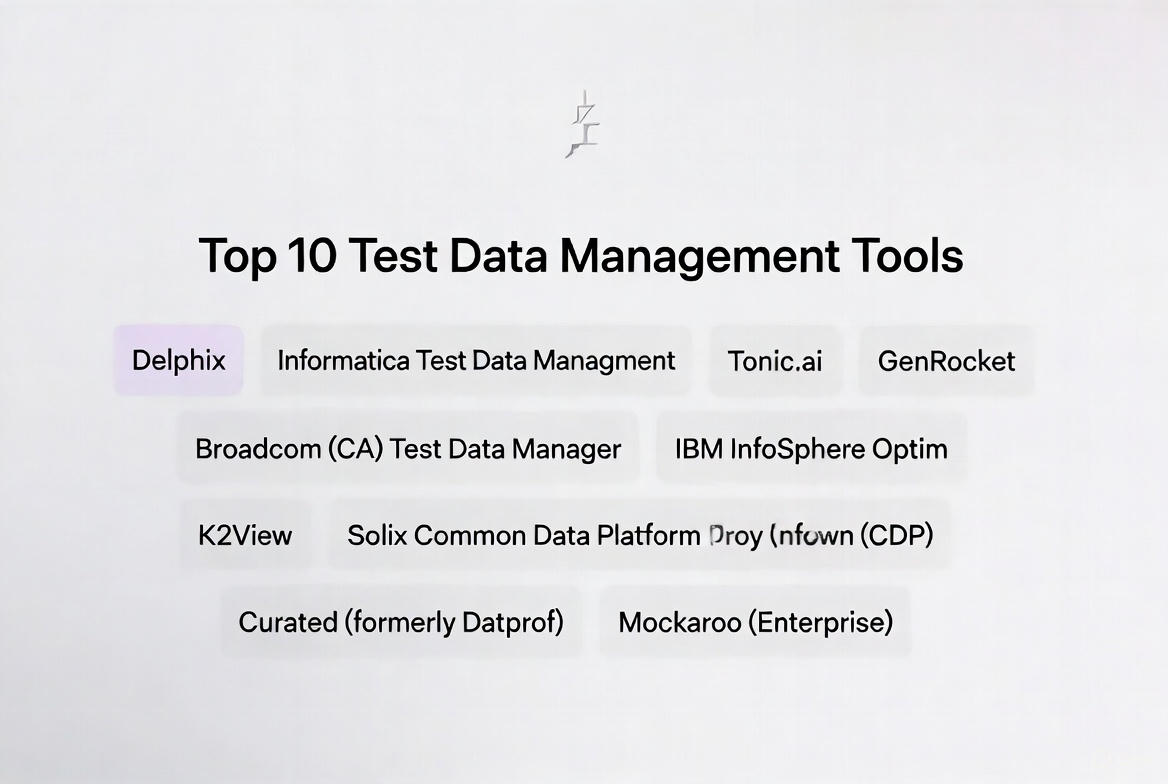 Top 10 Test Data Management Tools: Features, Pros, Cons & Comparison ...
