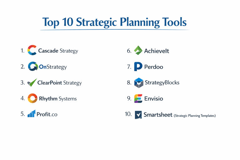 Top 10 Strategic Planning Tools: Features, Pros, Cons & Comparison ...