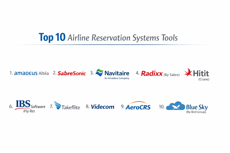 Top 10 Airline Reservation Systems: Features, Pros, Cons & Comparison - Cotocus