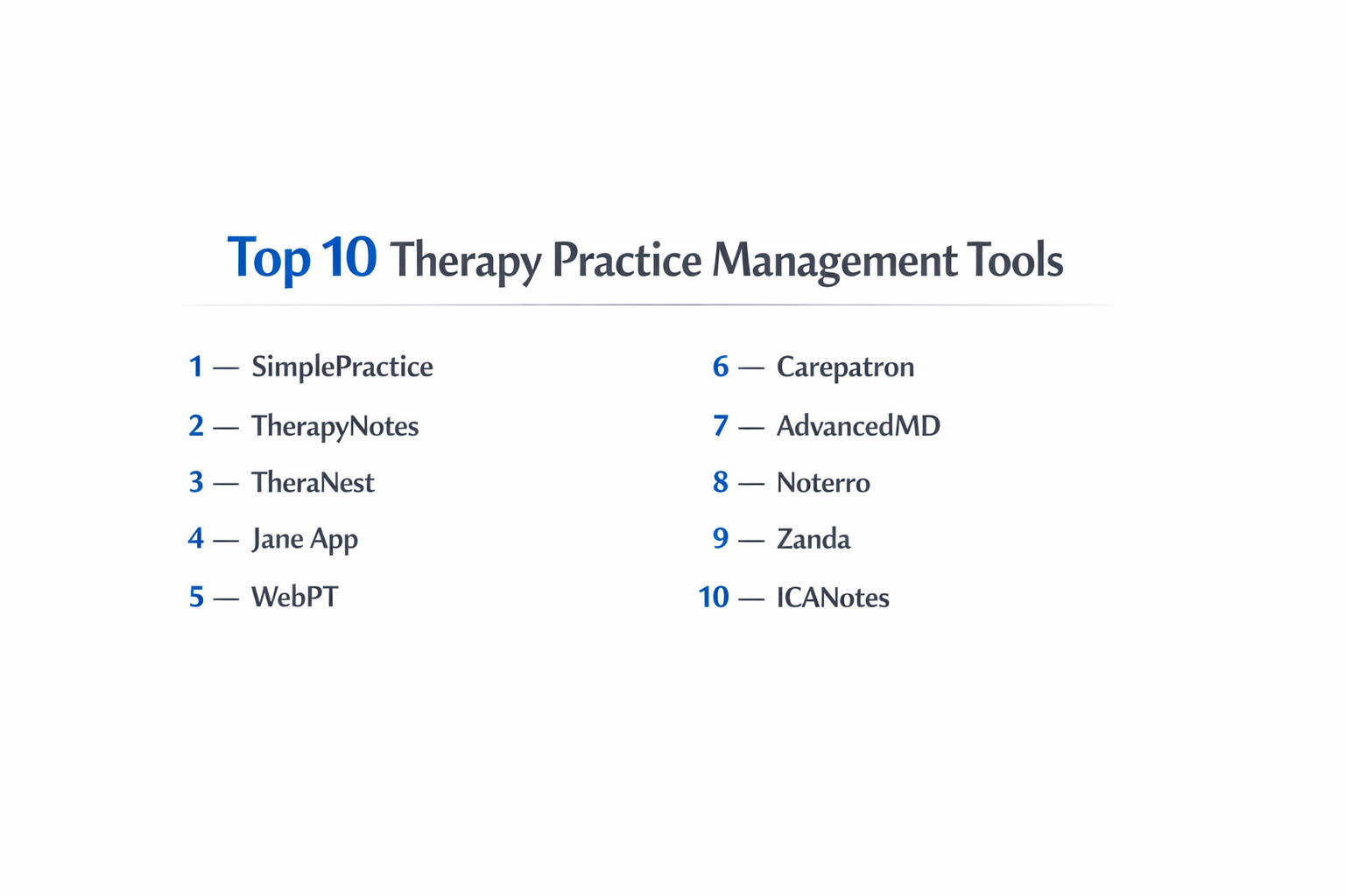 Top 10 Therapy Practice Management Tools: Features, Pros, Cons ...