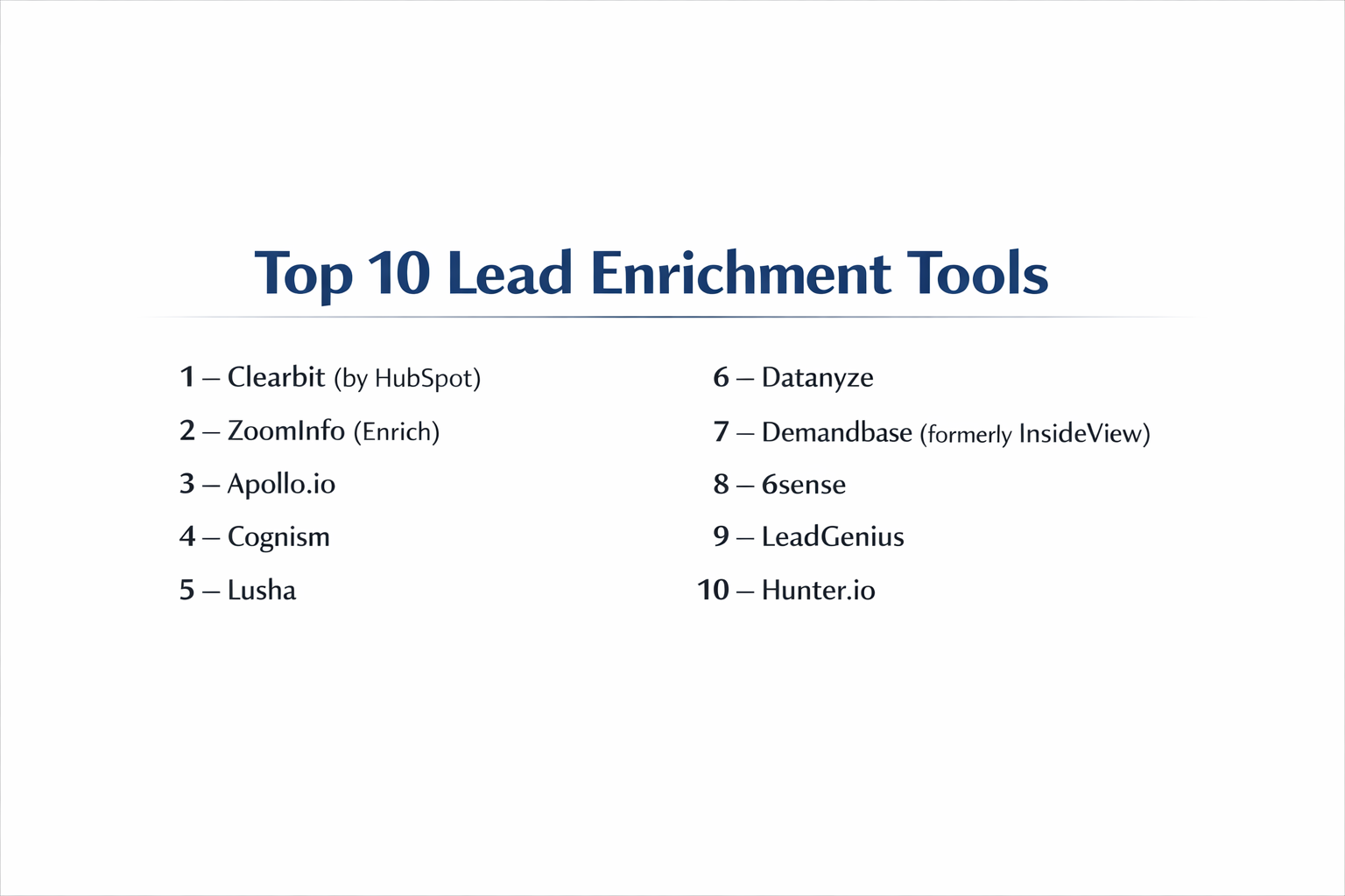 Top 10 Lead Enrichment Tools: Features, Pros, Cons & Comparison - Cotocus