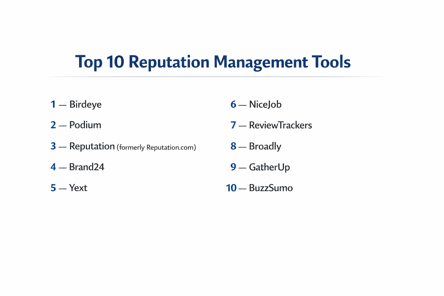 Top 10 Reputation Management Tools: Features, Pros, Cons & Comparison ...