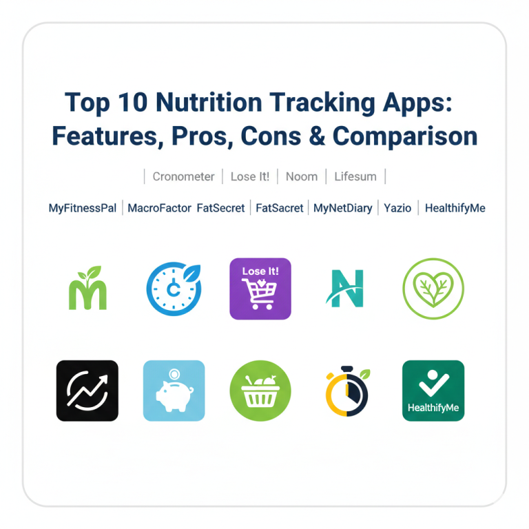 Top 10 Nutrition Tracking Apps: Features, Pros, Cons & Comparison - Cotocus
