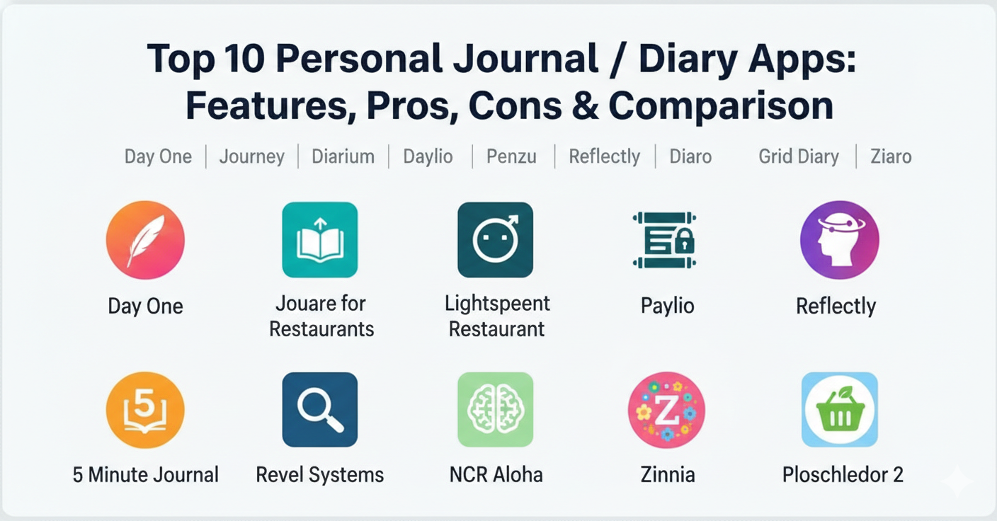 Top 10 Personal Journal / Diary Apps: Features, Pros, Cons & Comparison ...