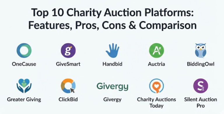Top 10 Charity Auction Platforms: Features, Pros, Cons & Comparison ...