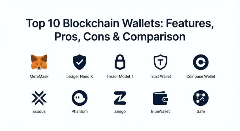 Top 10 Blockchain Wallets: Features, Pros, Cons & Comparison - Cotocus